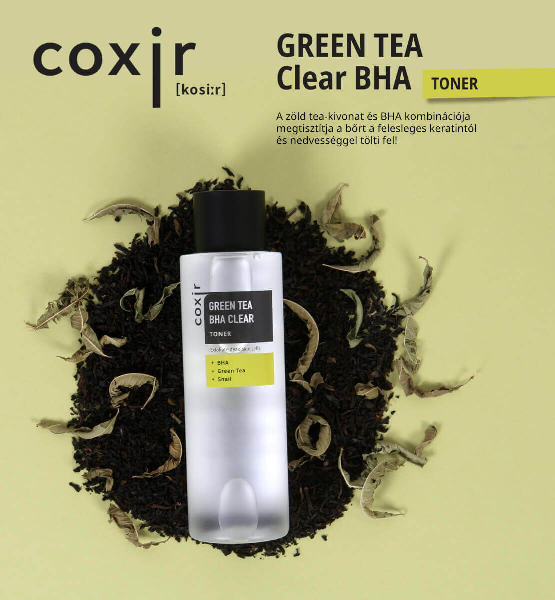 Coxir Green Tea Clear BHA toner